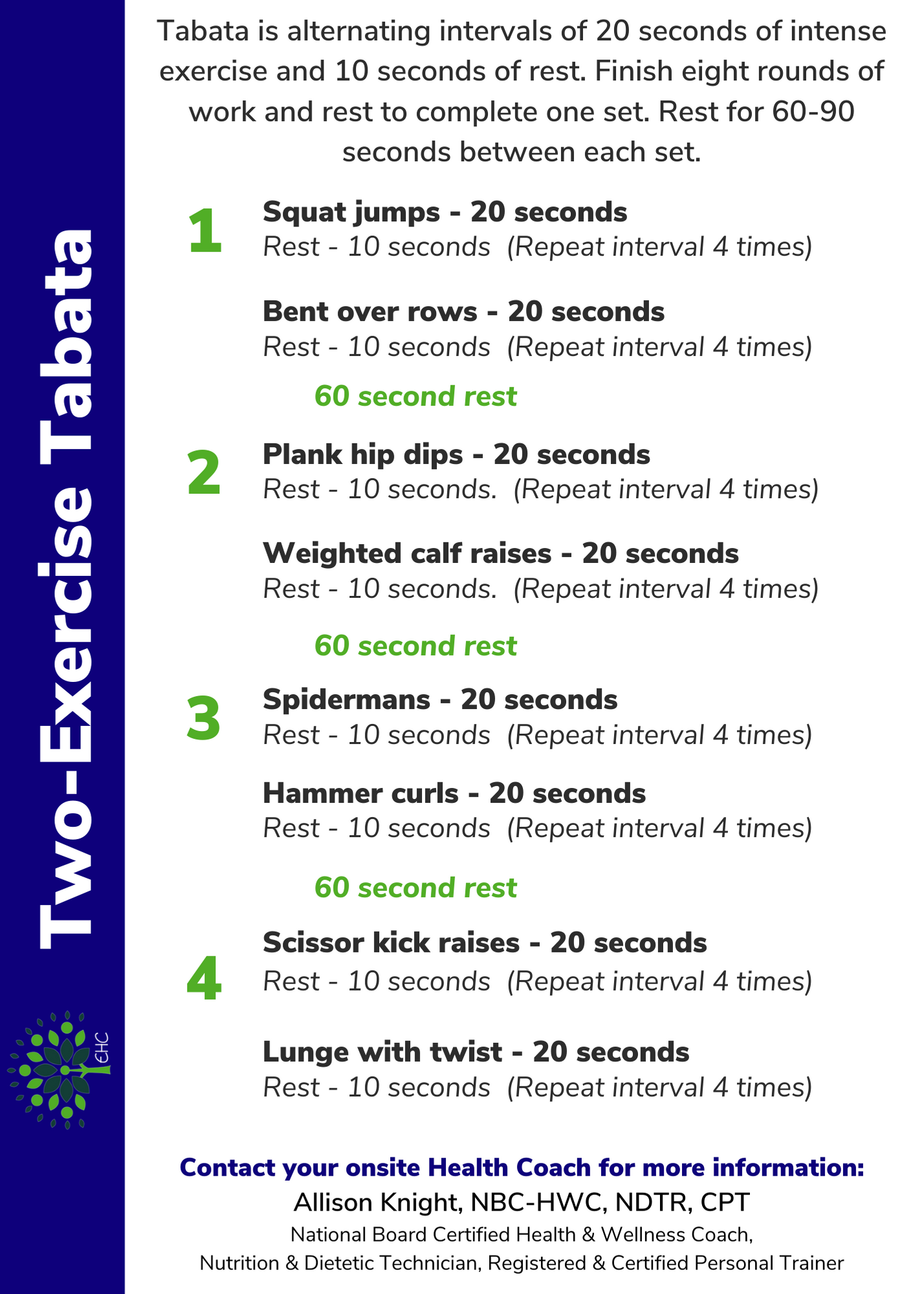 Fitness Friday: Two-Exercise Tabata 20-minute Tabata workout using ...